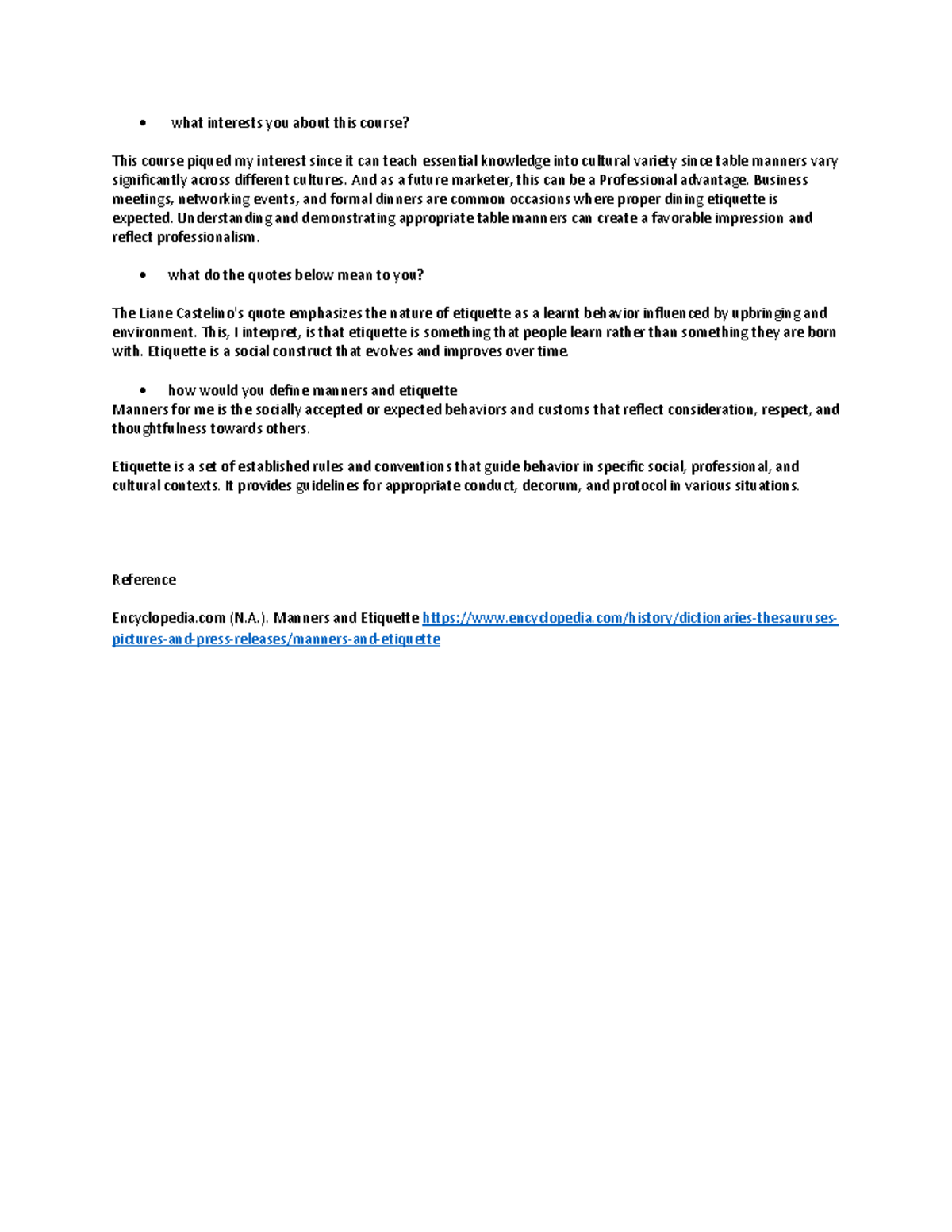 HOS2288 BDiscussions - what interests you about this course? This ...