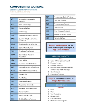 Comp-Net-Notes 2 - Compnet - The internet: a “nuts and bolts” view ...