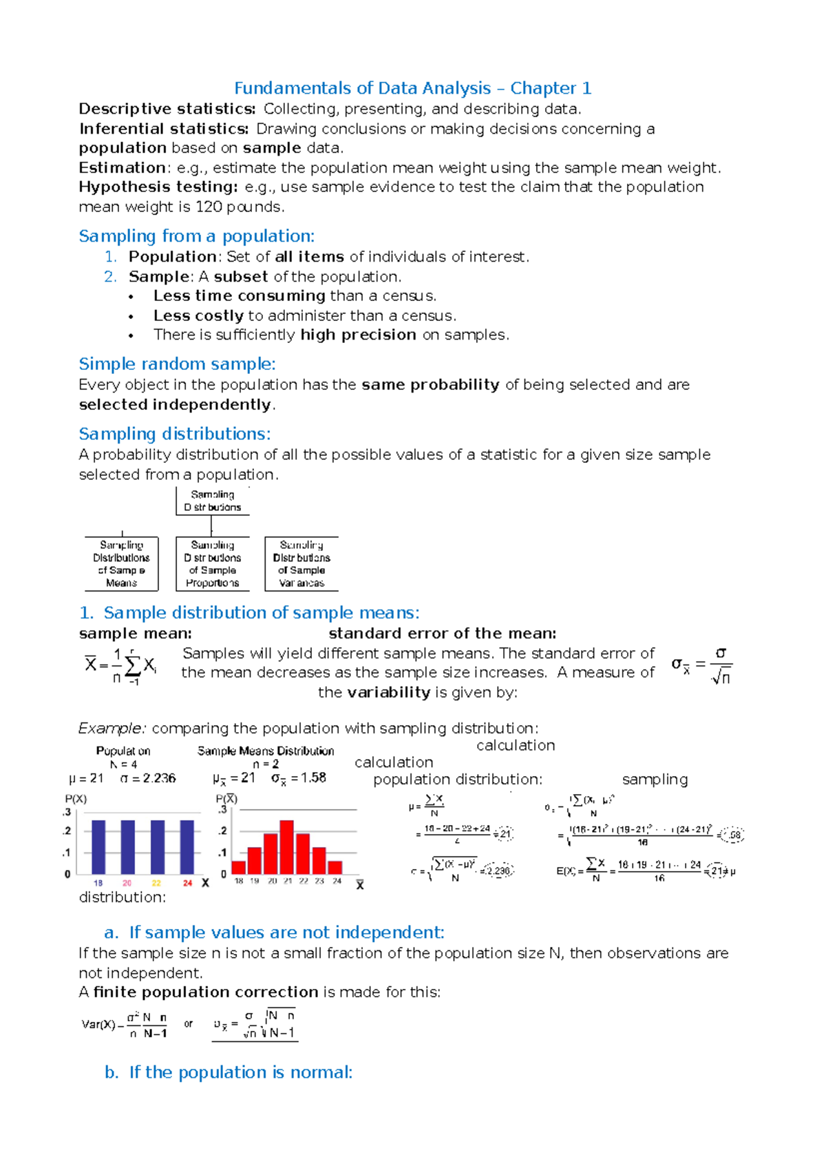 Fundamentals of data analysis - apuntes - Fundamentals of Data Analysis ...