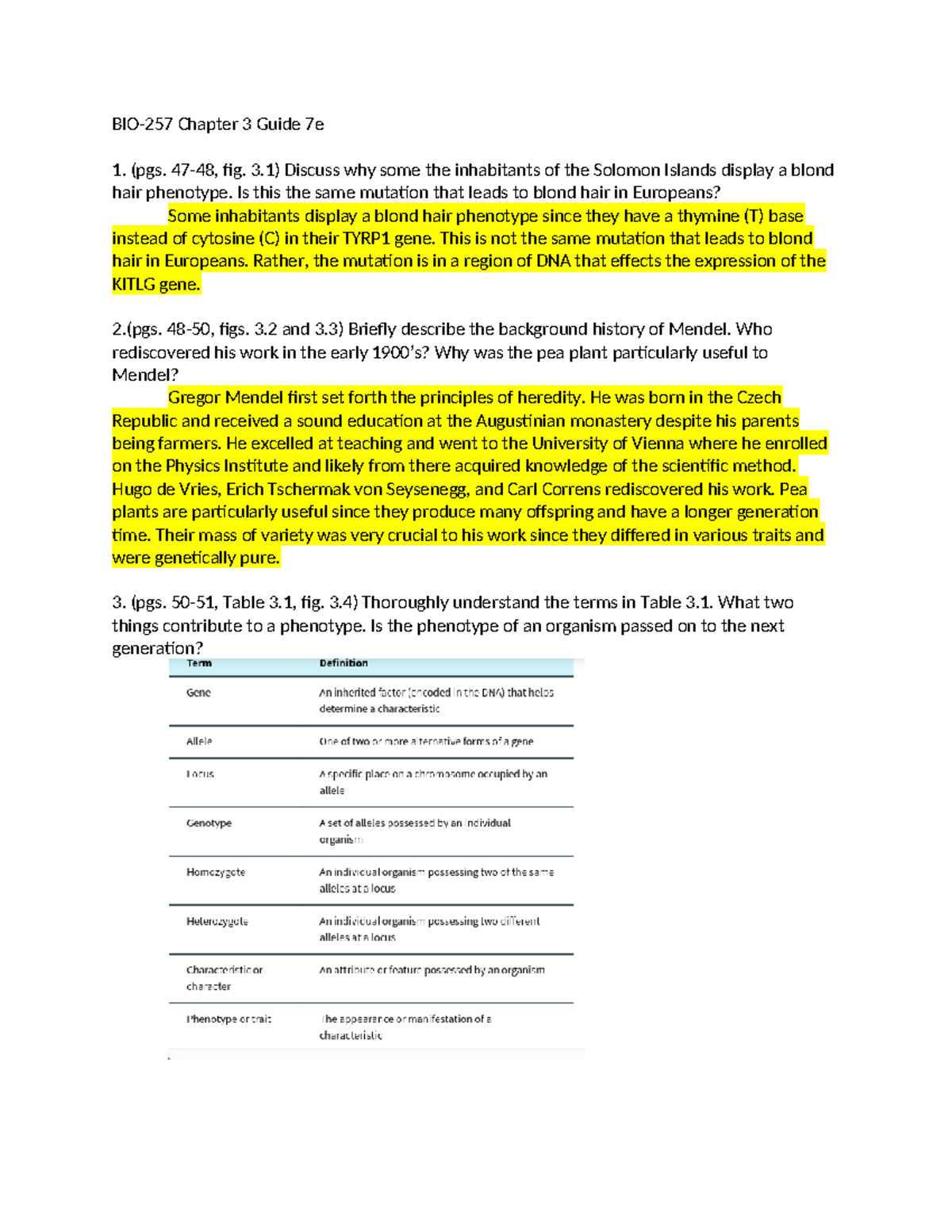 BIO-257 CH3 Guide 7e (1) - BIO-257 Chapter 3 Guide 7e (pgs. 47-48, fig ...