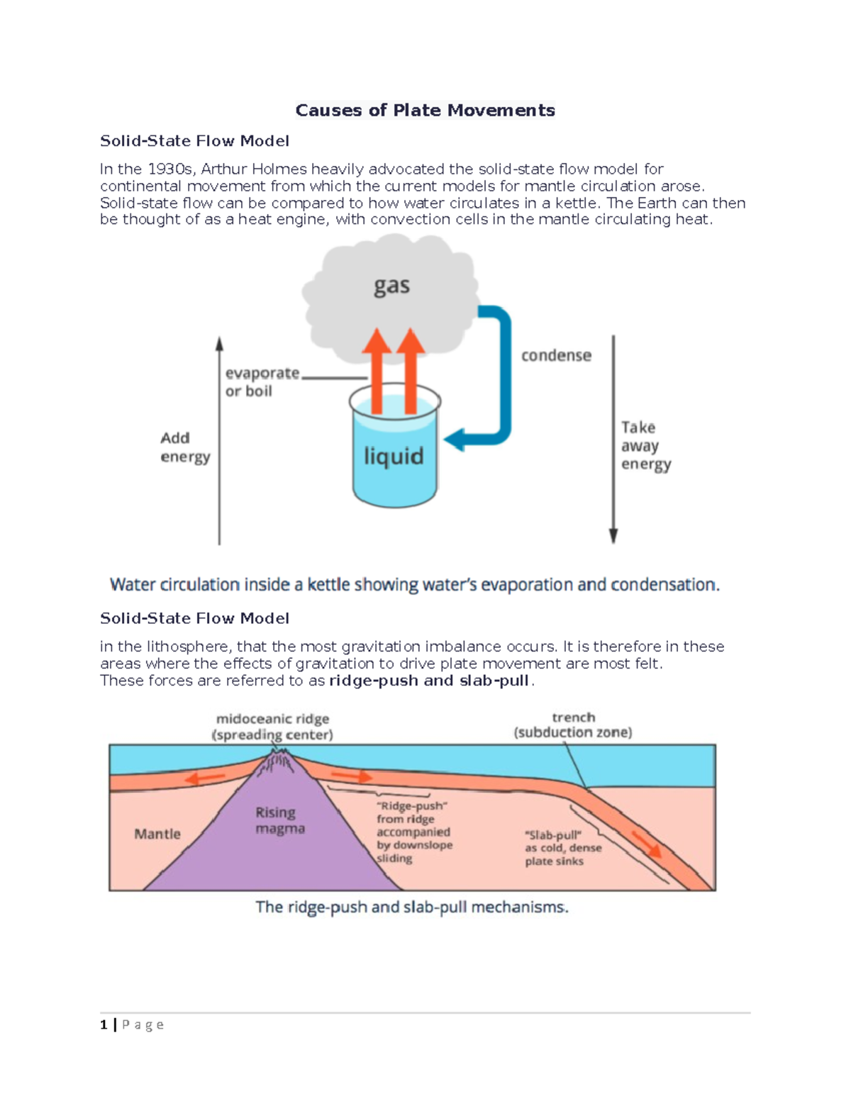 Causes of Plate Movements - Causes of Plate Movements Solid-State Flow ...