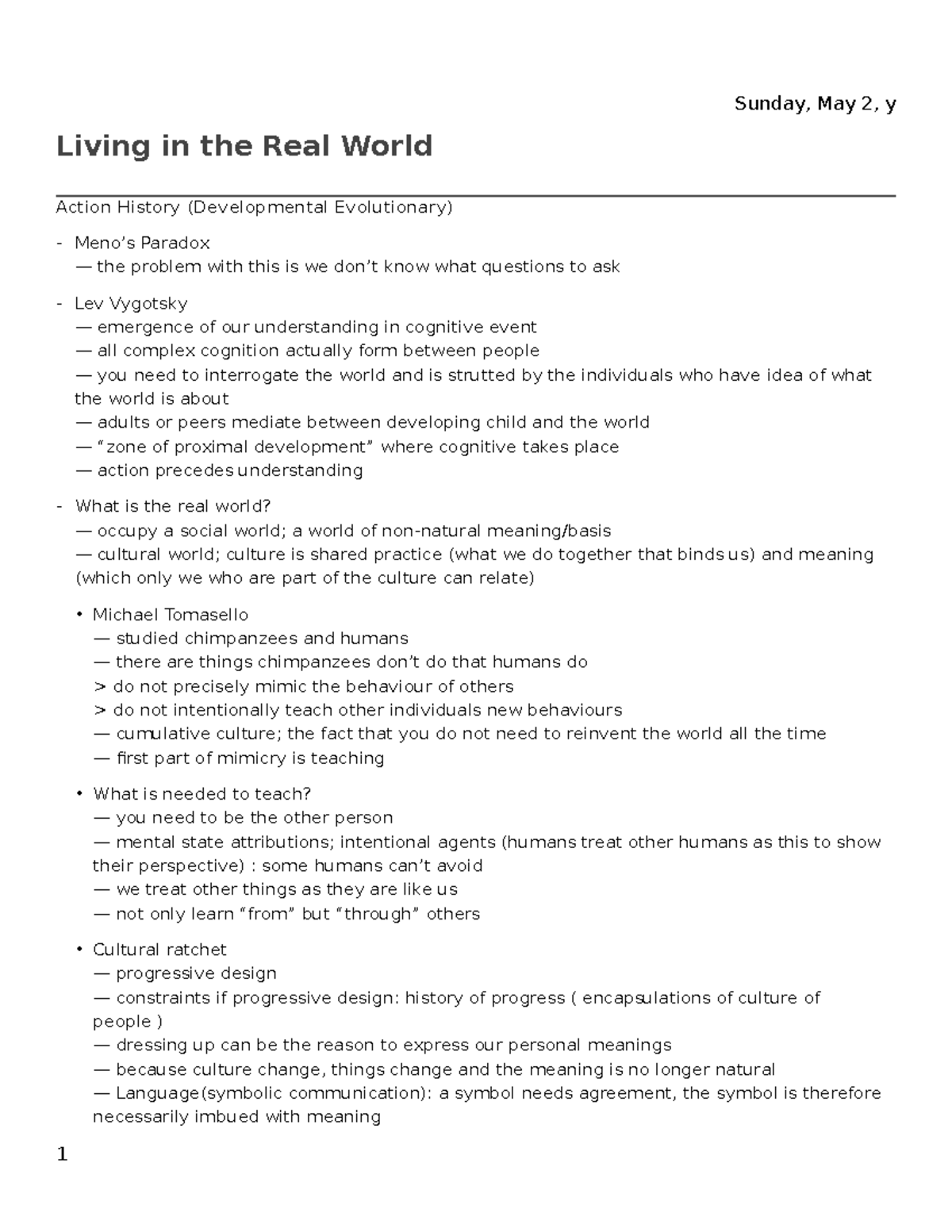 Living in the Real World - Tuesday, April 30, y Living in the Real ...