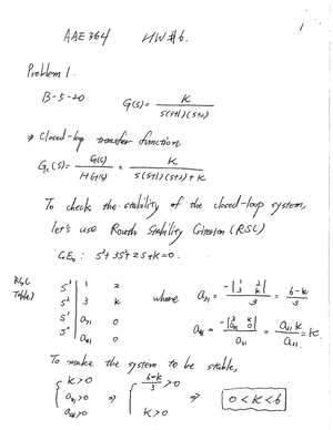 Hw3 [Homework] - HW 3 - F(s) = -5/3/² s($²+wy = ³ ( 5 (=+=+W) ² ³ ( 5 ...
