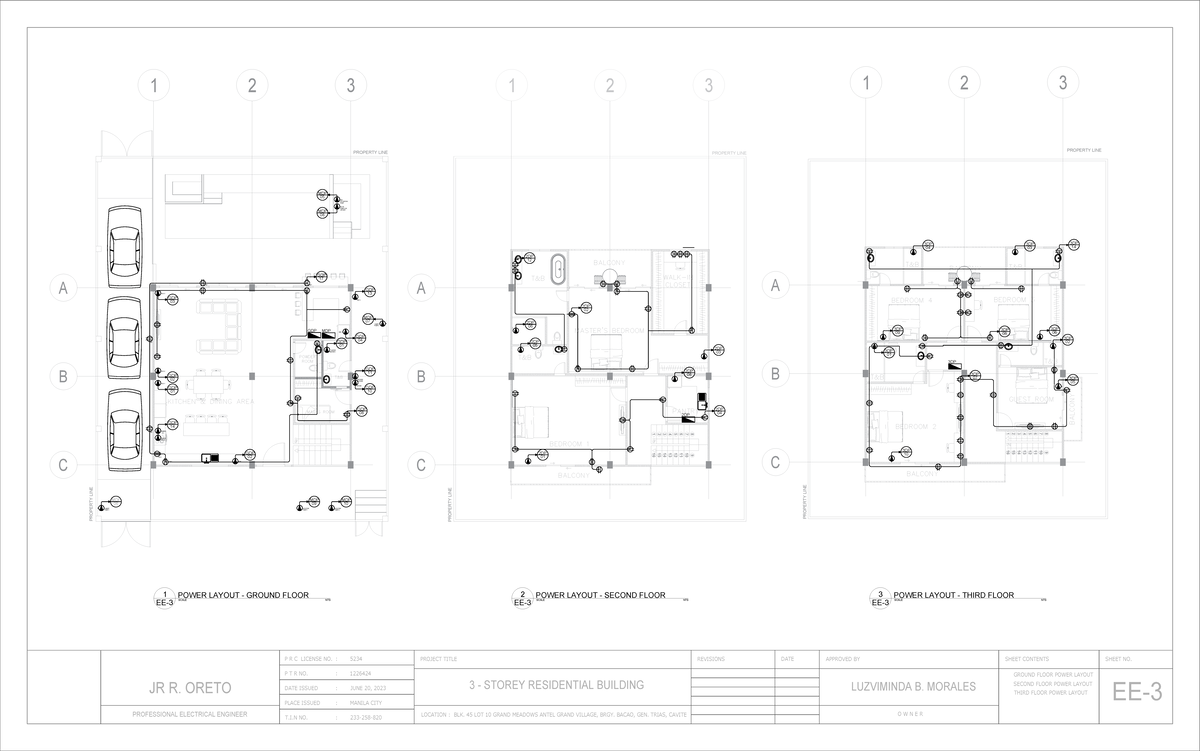 E3 - power lightning layput - : : : : : PROJECT TITLE O W N E R ...