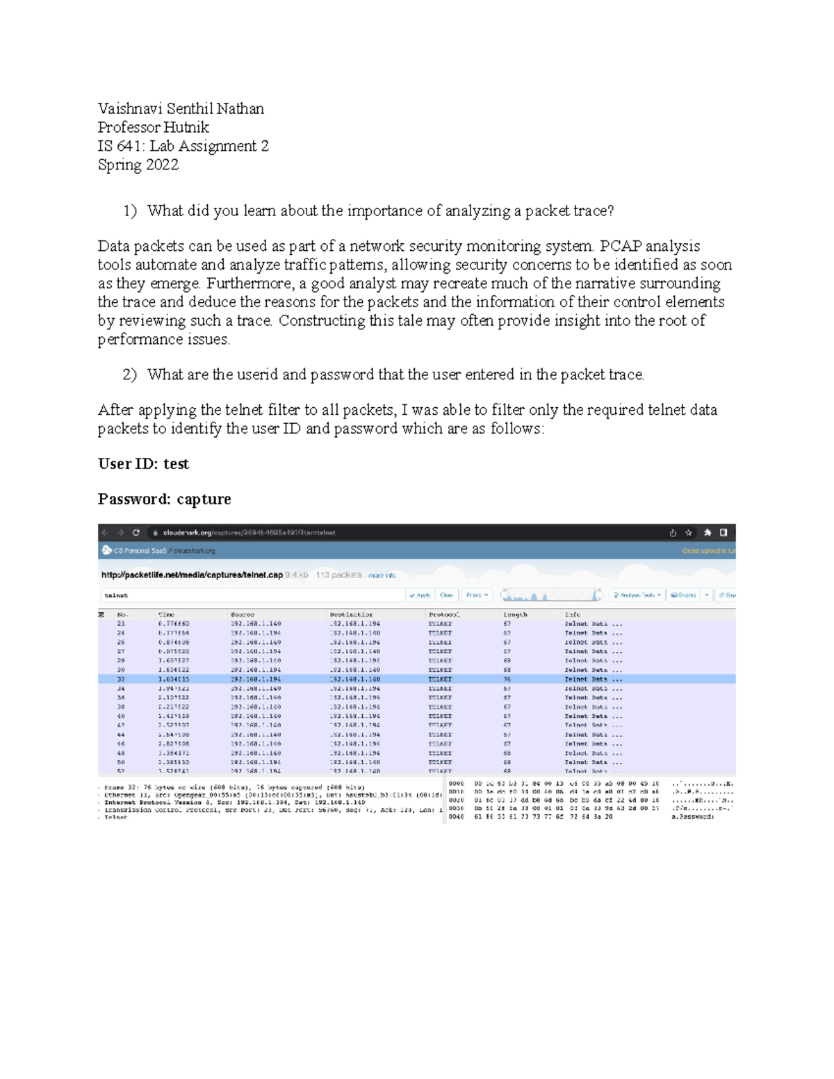 VSenthil Lab 2 - Lab Assignment - Vaishnavi Senthil Nathan Professor ...