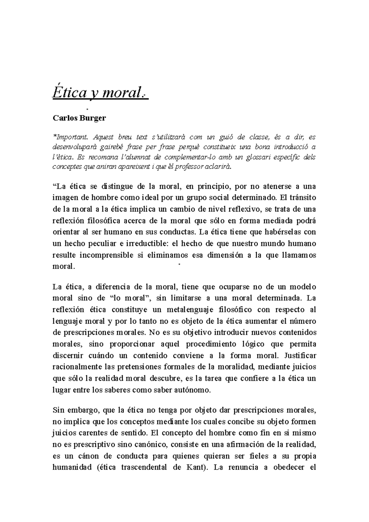 Copia de 2Etica y moral Burger - Ética y moral. Carlos Burger ...