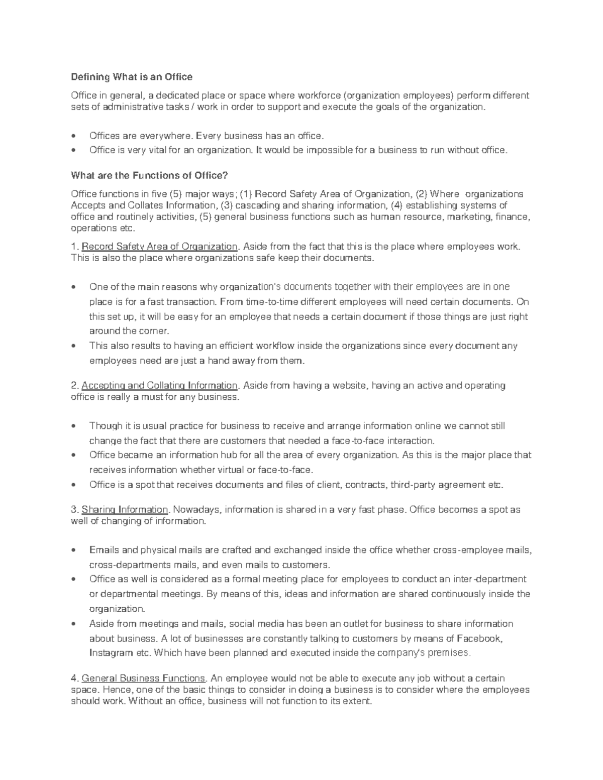 Administrative and Office Management module1 - Defining What is an ...