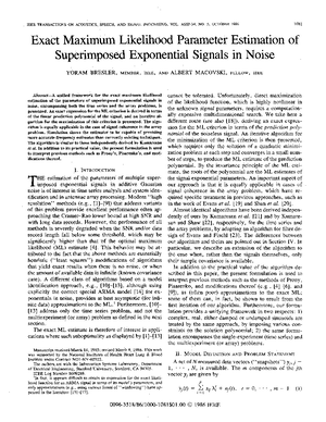 Simultaneous Optimum Detection and Estimation of signals - 434 IEEE ...