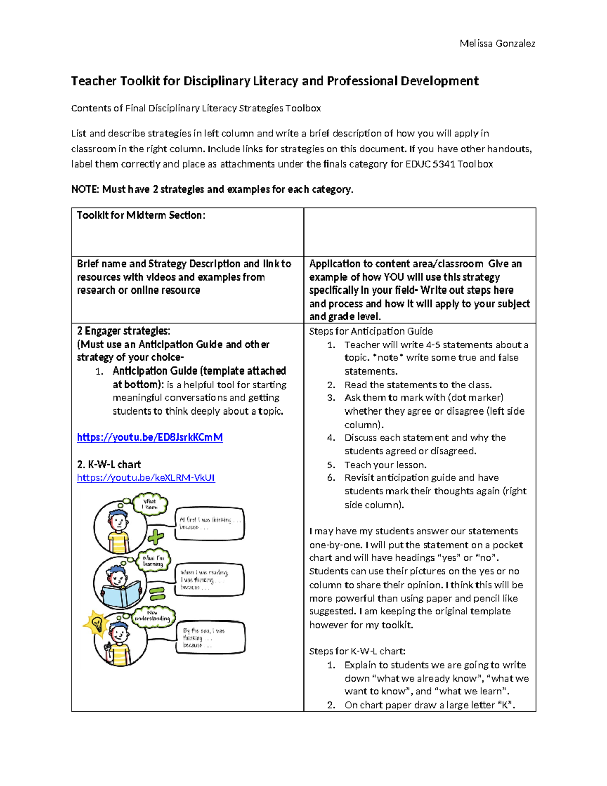 Toolkit Format for Midterm and Final - Teacher Toolkit for Disciplinary ...