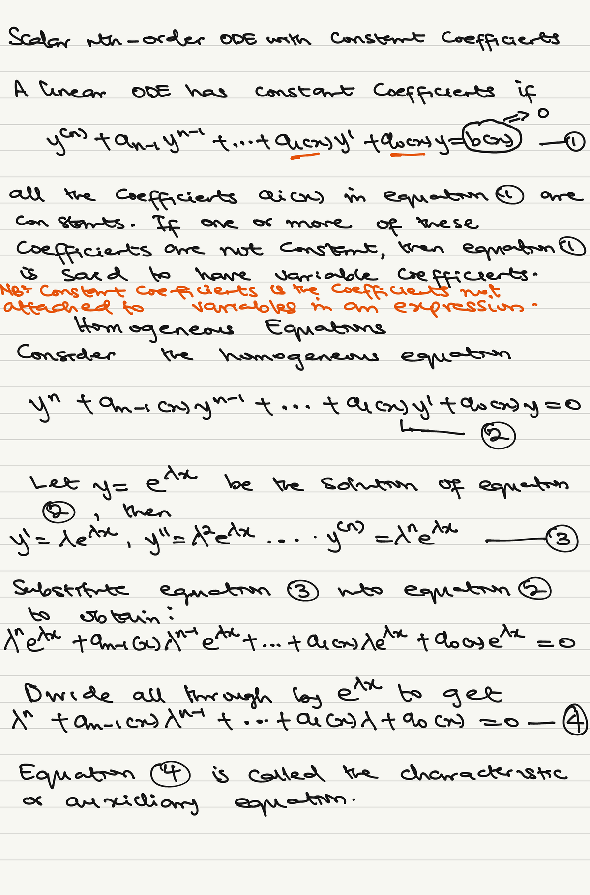 APPM2021A Lecture 8 Undetermined Coefficient Updated - Scalar ODE with ...