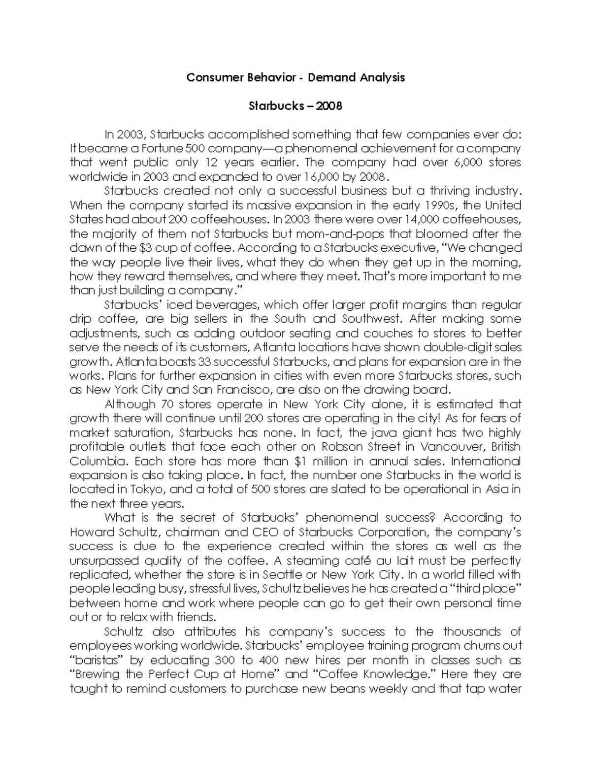 Case analysis 3- Consumer Behavior - Consumer Behavior Demand Analysis ...