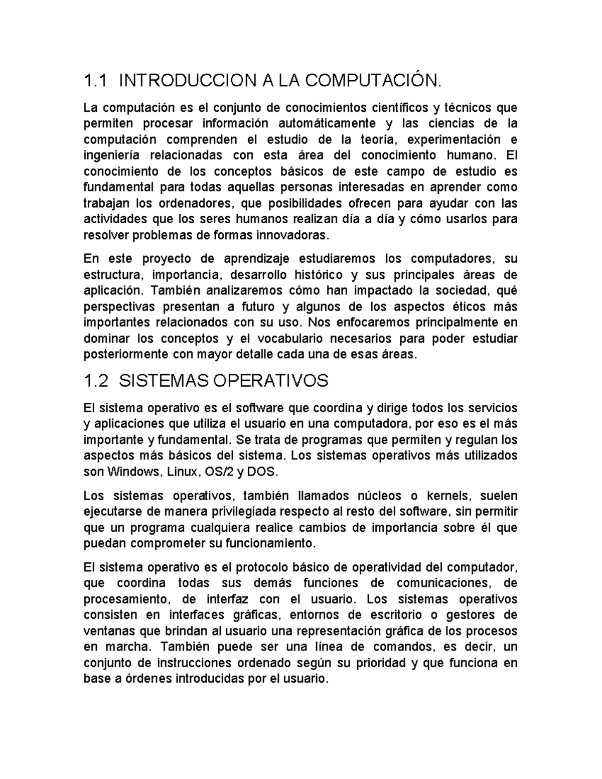 Introduccion A LA Computación - 1 INTRODUCCION A LA COMPUTACIÓN. La computación es el conjunto ...