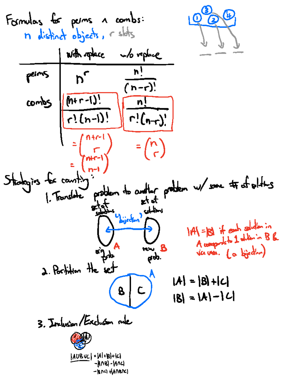 Th 9.1 9.335 9.5 9 - asdsa - Formulas for perms combs n distinct ...