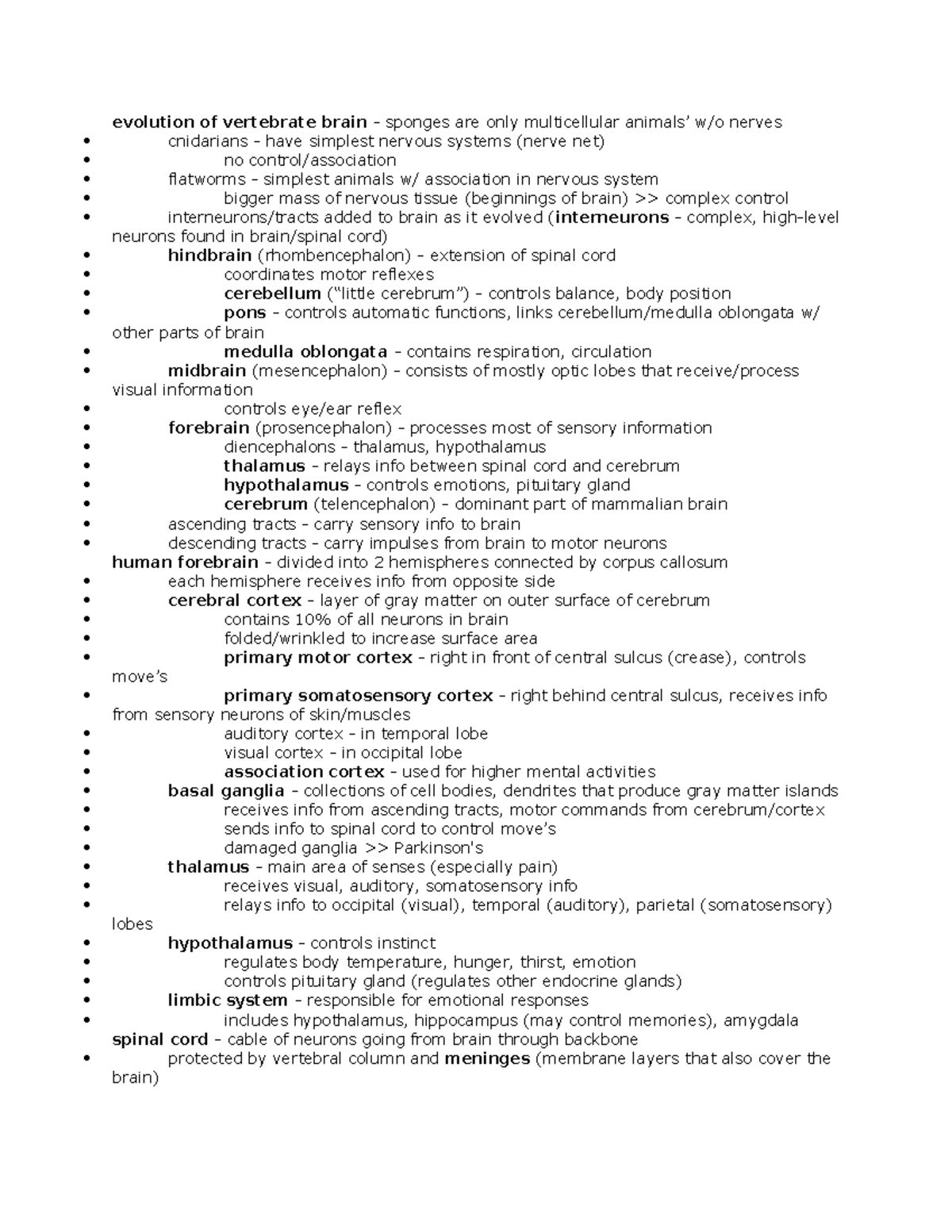 Chapter 20 Notes - lecture 20 - evolution of vertebrate - Studocu