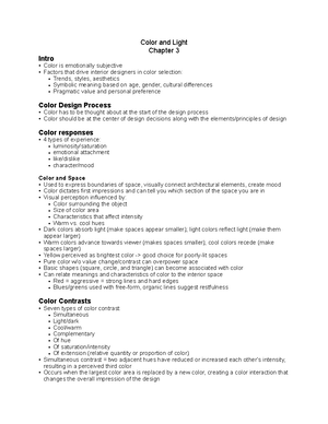 Color and light ch 2 - Lecture notes 2 - Color and Light Color Language ...
