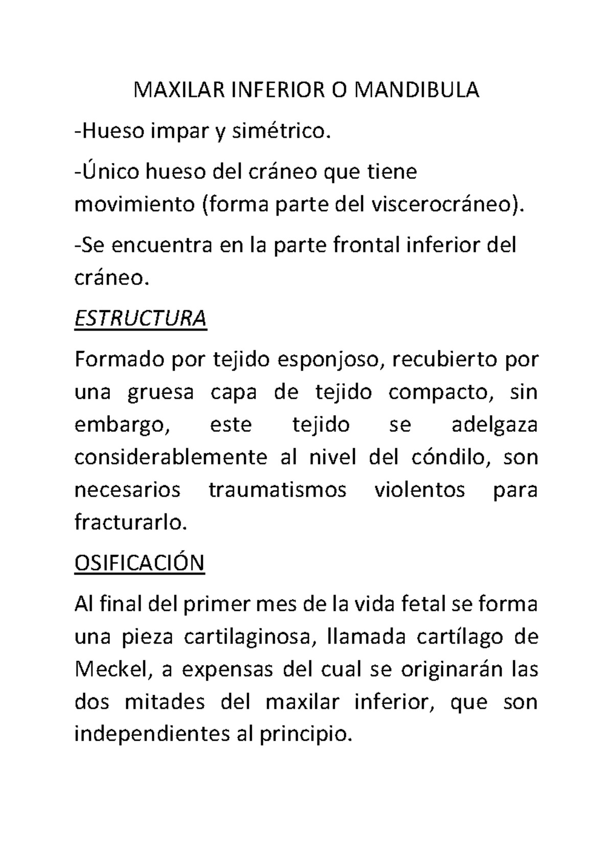 Maxilar Inferior O Mandibula - MAXILAR INFERIOR O MANDIBULA Hueso impar ...