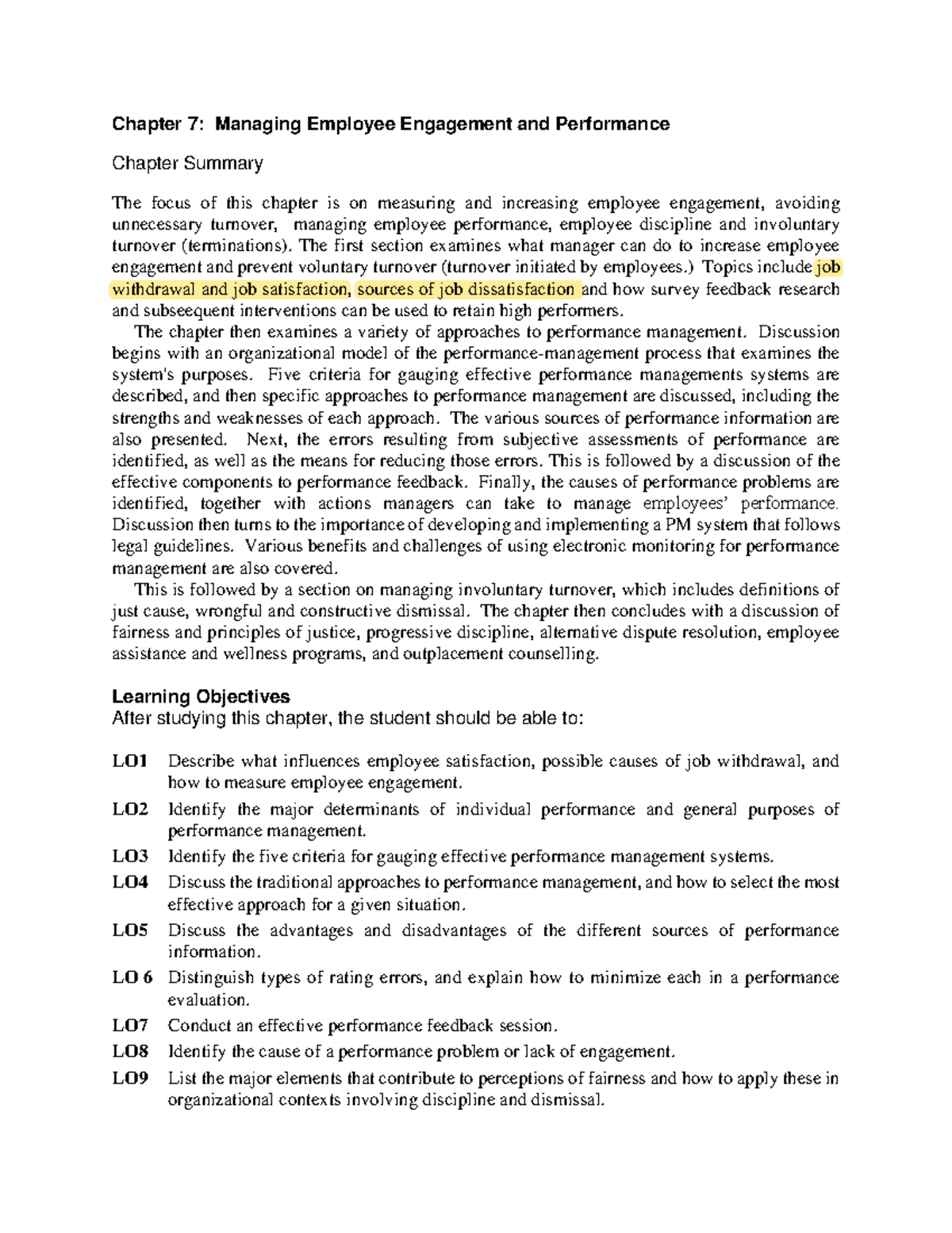 Chapter 7 Summary - Human Resource Management - Chapter 7: Managing ...