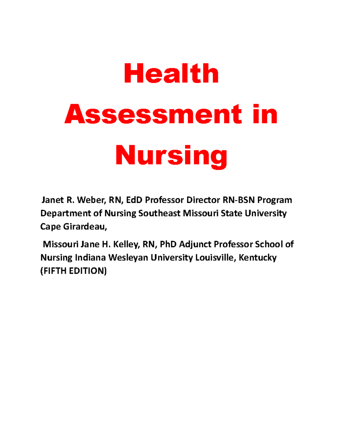 Module Health Assessment In Nursing Health Assessment In Nursing module-health-assessment-in-nursing-health-assessment-in-nursing