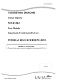 MAT1512 - Unisa - Calculus A - Studocu