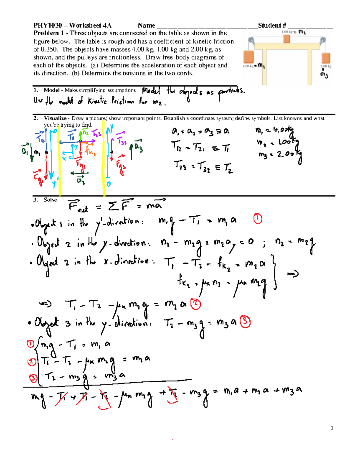 T4Solutions Forces Momentum - PHY1030 – Worksheet 4A Name ...