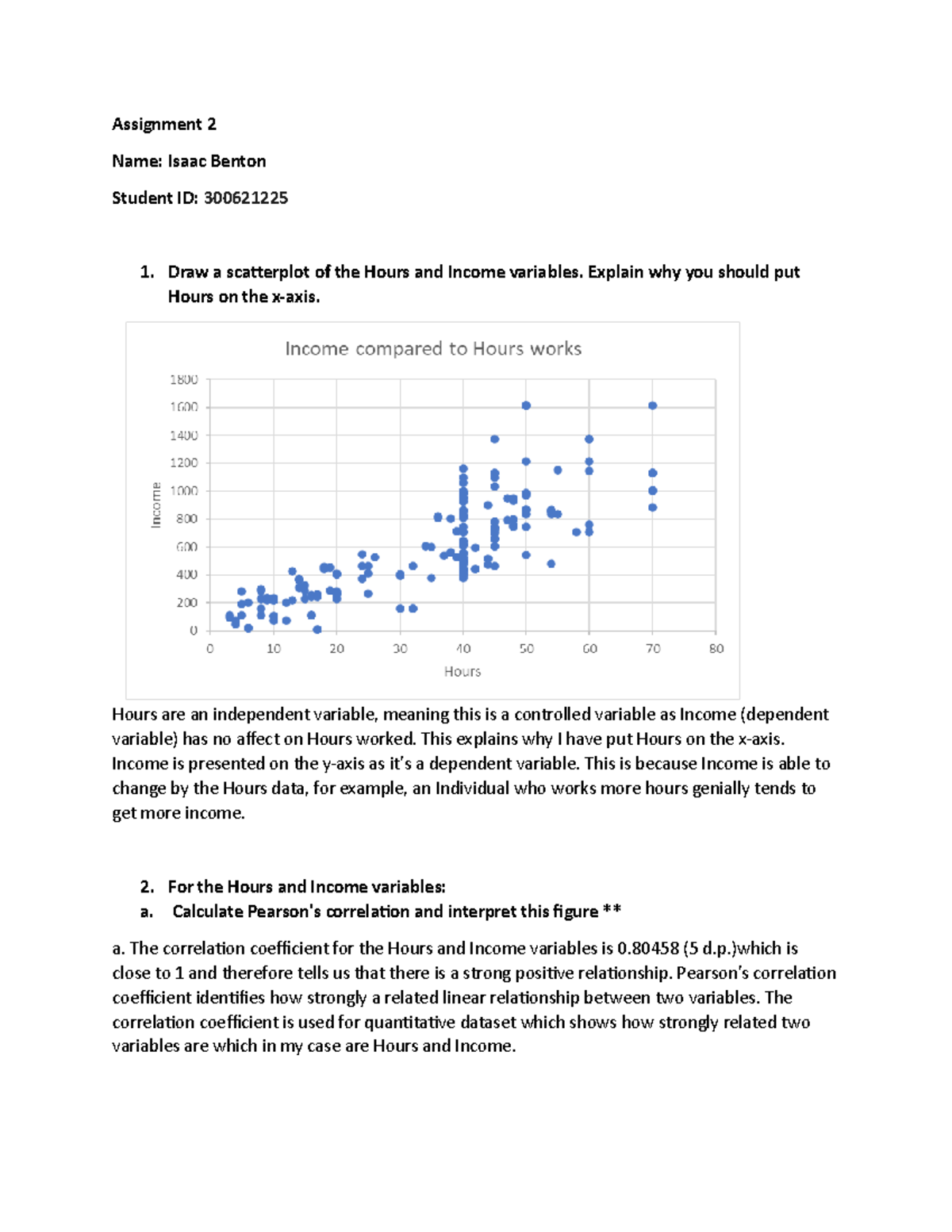 QUAN Assignment 2 - yee - Assignment 2 Name: Isaac Benton Student ID: 300621225 Draw a ...