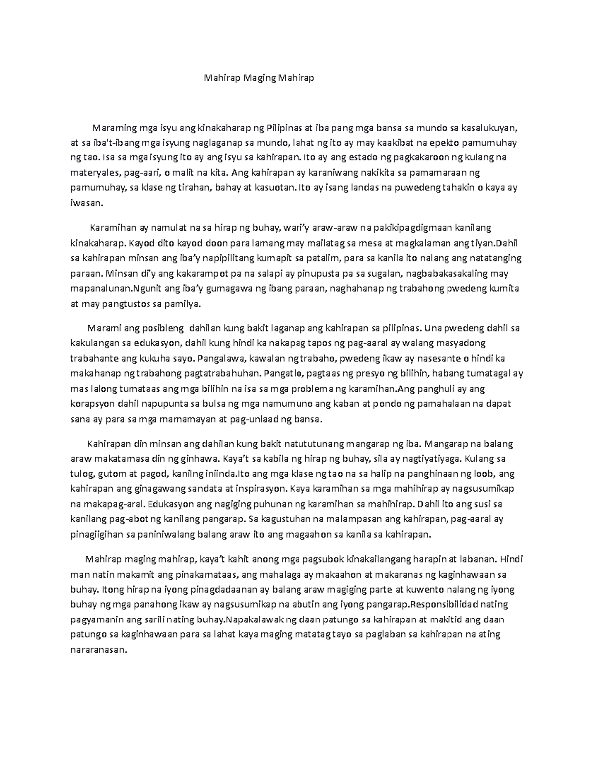 Mahirap Maging-WPS Office - Mahirap Maging Mahirap Maraming mga isyu ...