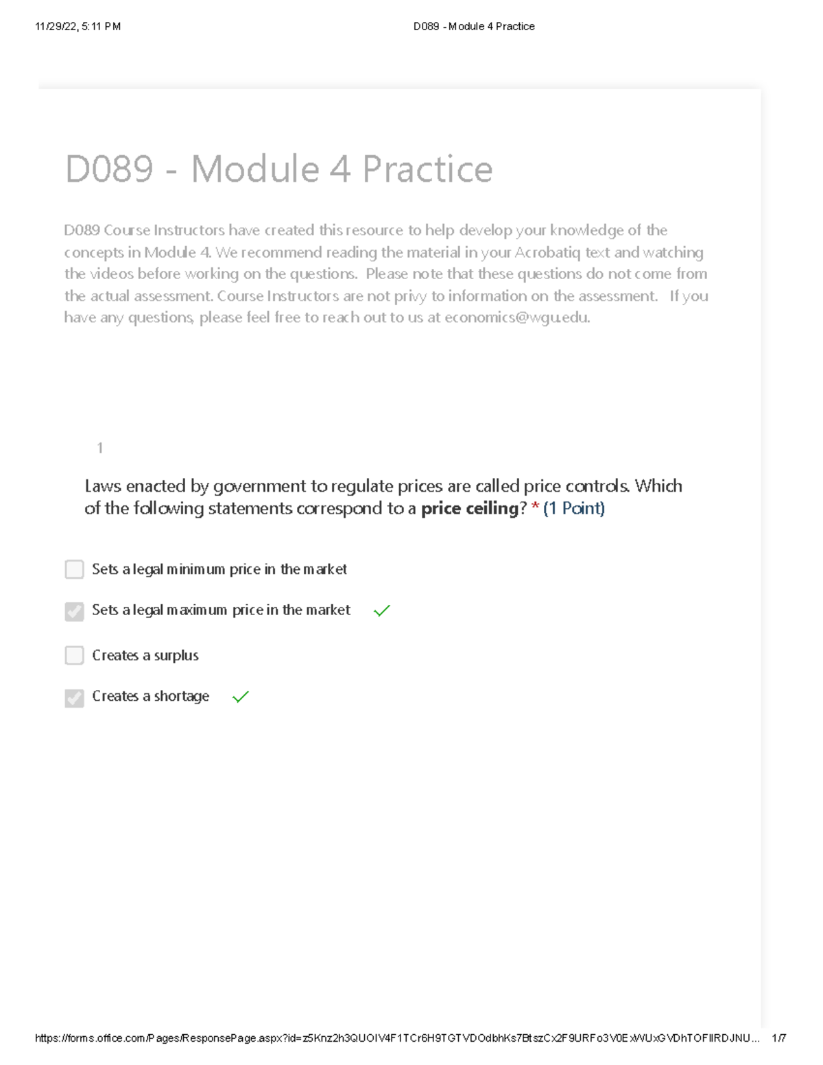 D089 - Module 4 Practice - D089 - Module 4 Practice D089 Course ...