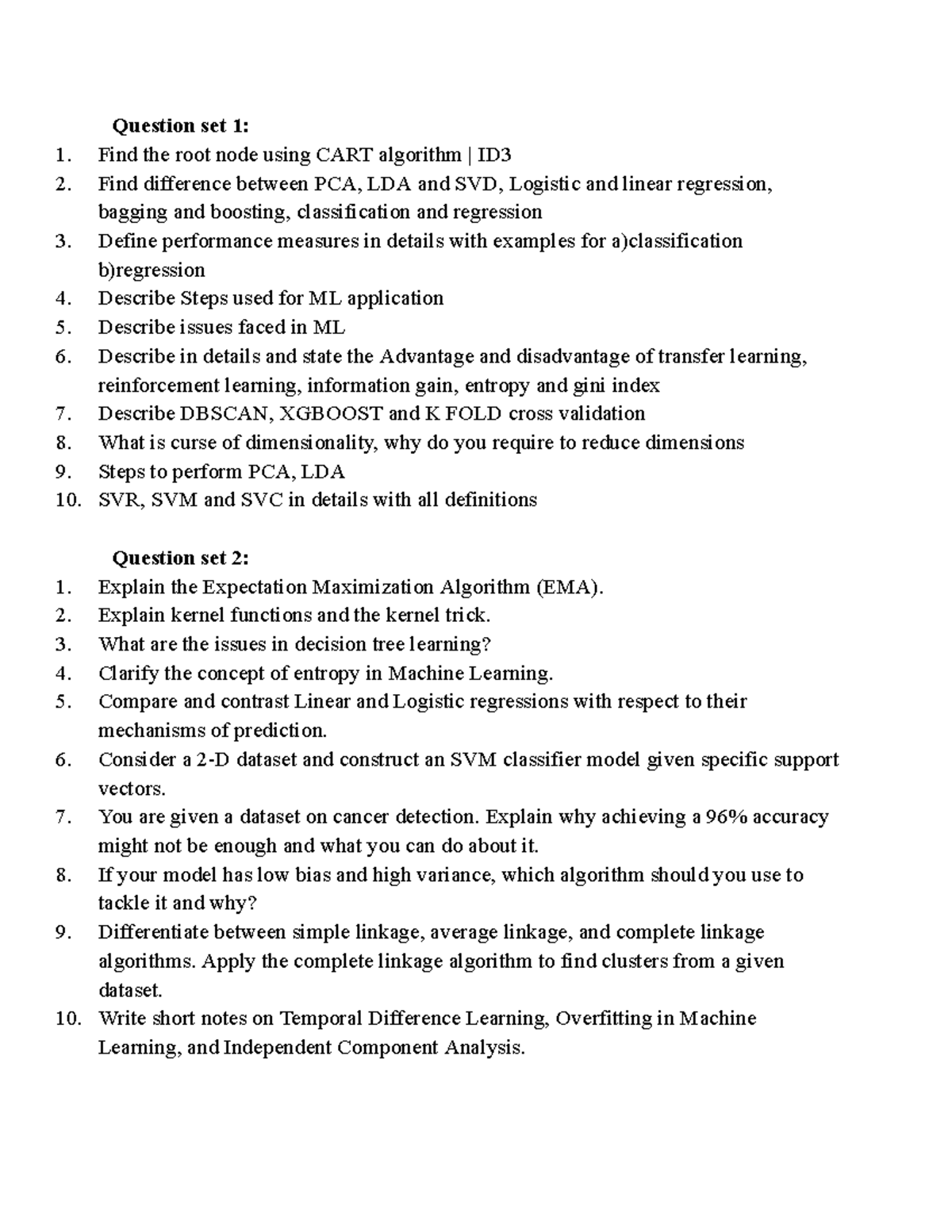 End Sem Preparation - Question set 1: Find the root node using CART ...
