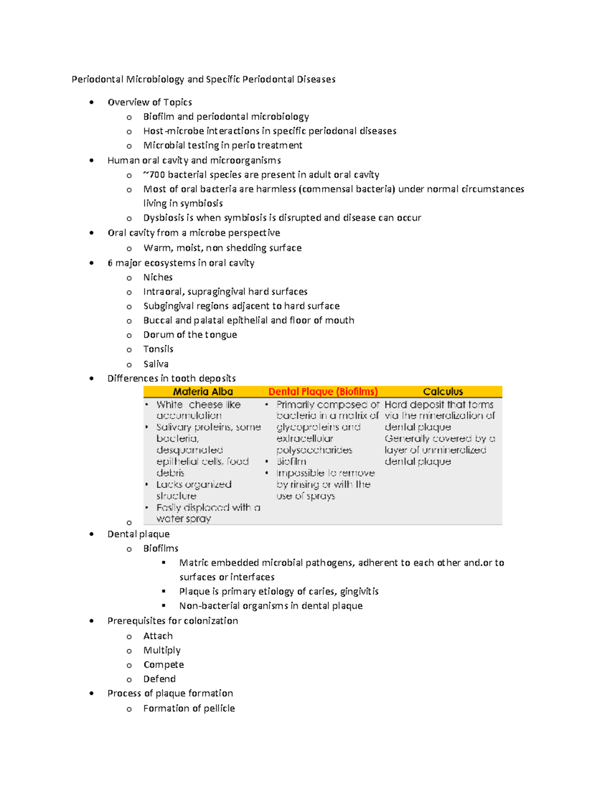 Periodontal Microbiology and Specific Perio Disease - Warning: TT: undefined function: 32 ...