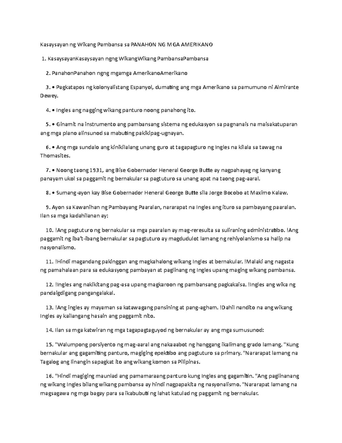 Kasaysayan Ng Wikang Pambansa - • Ingles ang nagging wikang panturo noong panahong ito ...