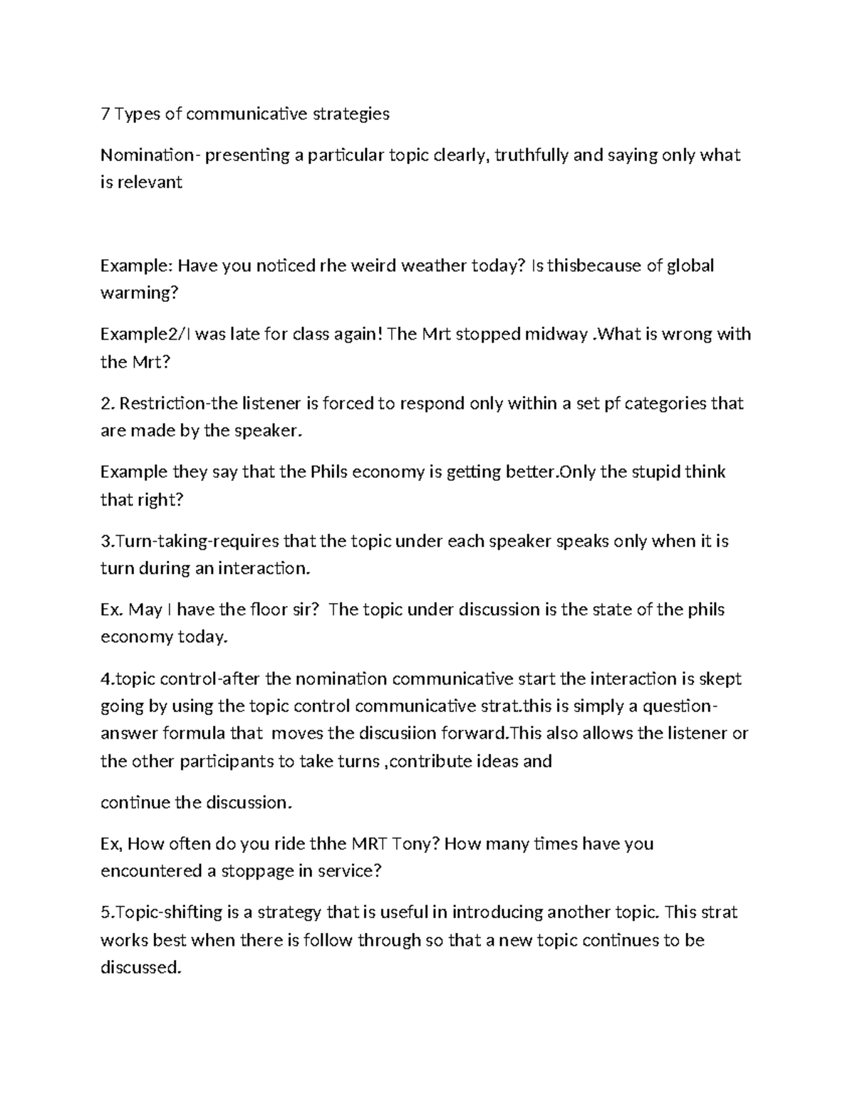 7 Types of communicative strategies - 7 Types of communicative ...