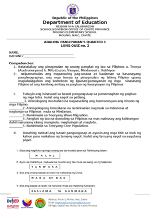 DLL Science 3 Q4 W1 - GRADES 1 to 12 DAILY LESSON LOG School: Grade ...