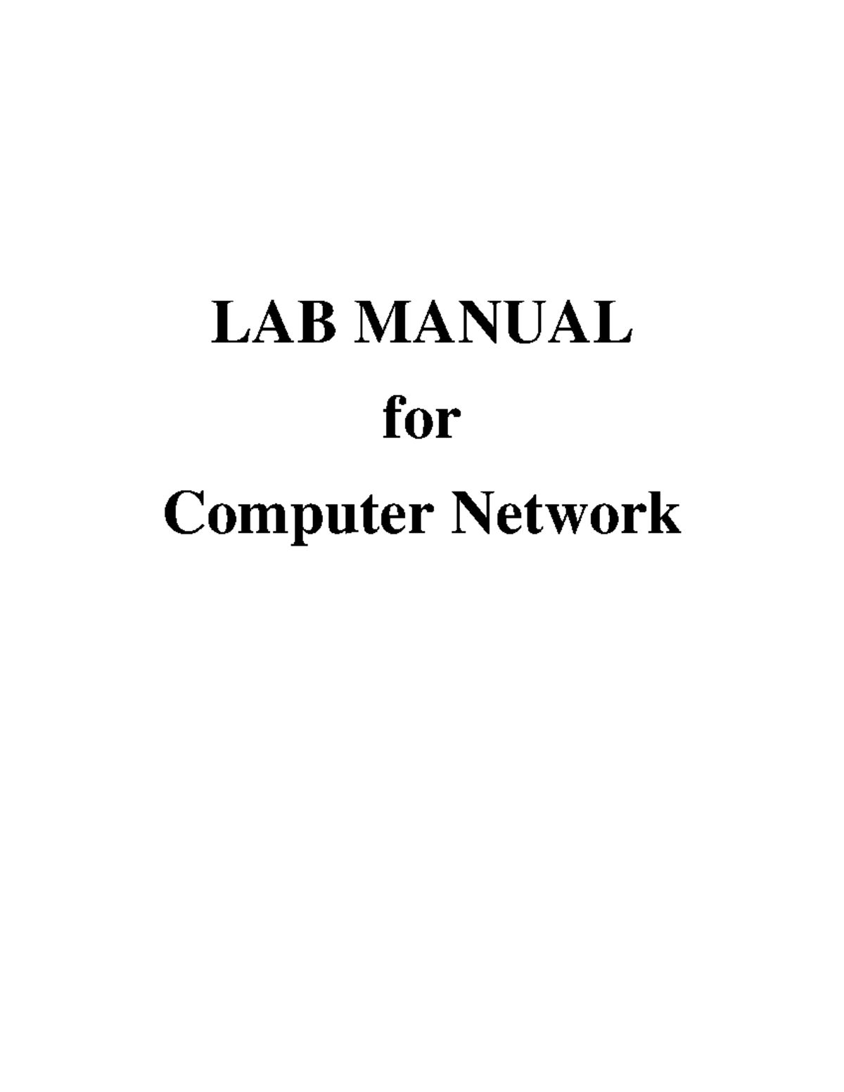 CN-Lab-Manual - Computer Networking: a Top-Down Approach - LAB MANUAL for Computer Network CSE ...