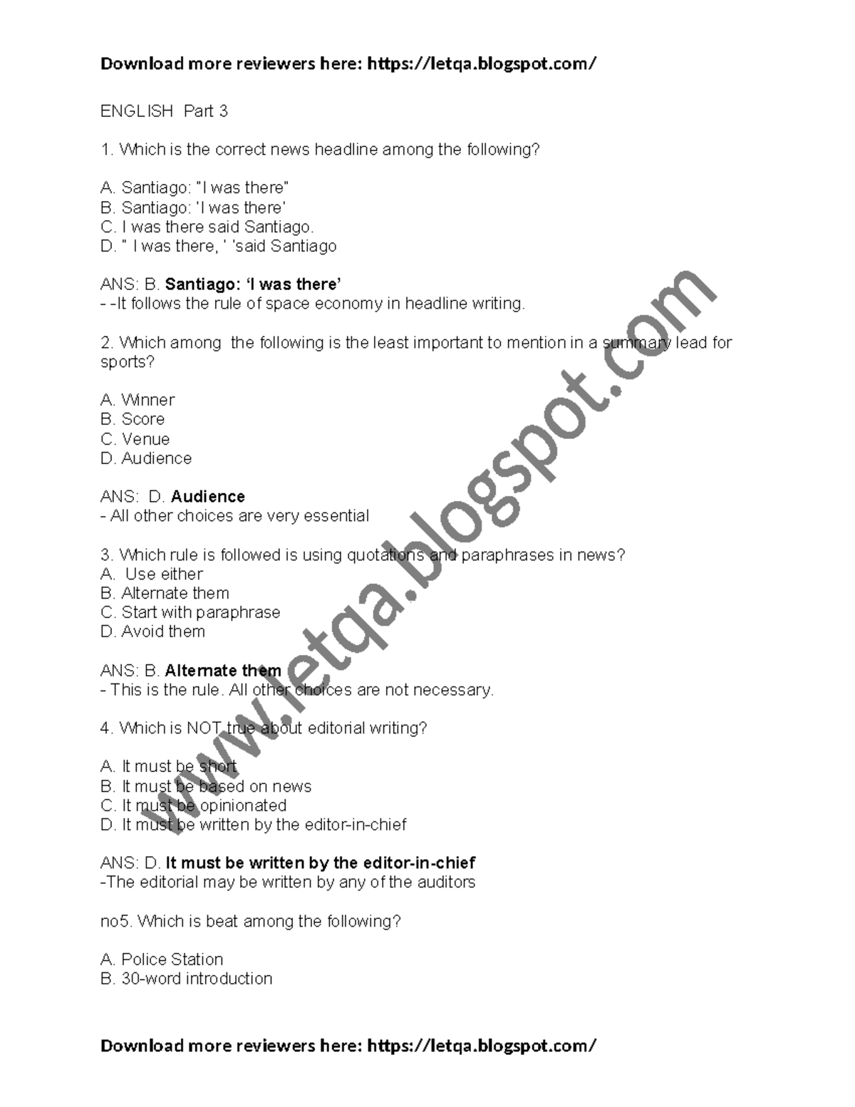 English Part 3 - fvfgbv vfvb bfd - ENGLISH Part 3 Which is the correct ...