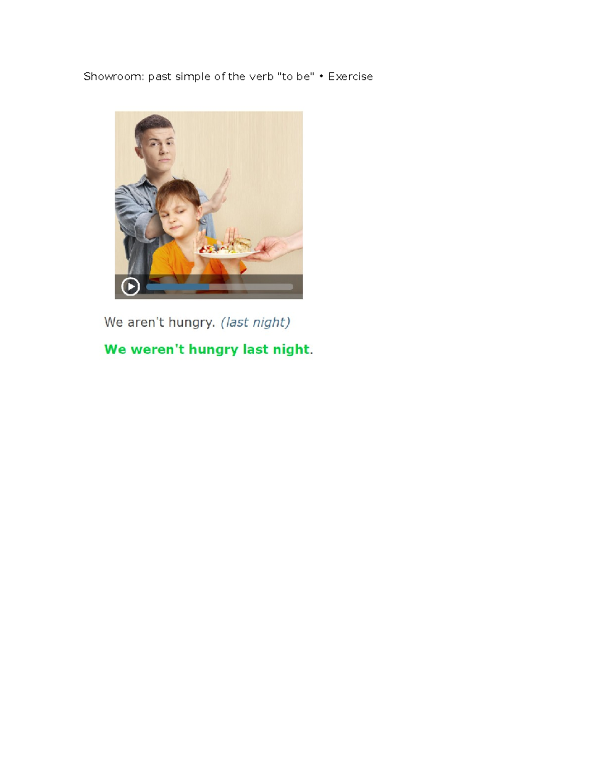 Ingles - no aplica - Showroom: past simple of the verb Exercise We ...