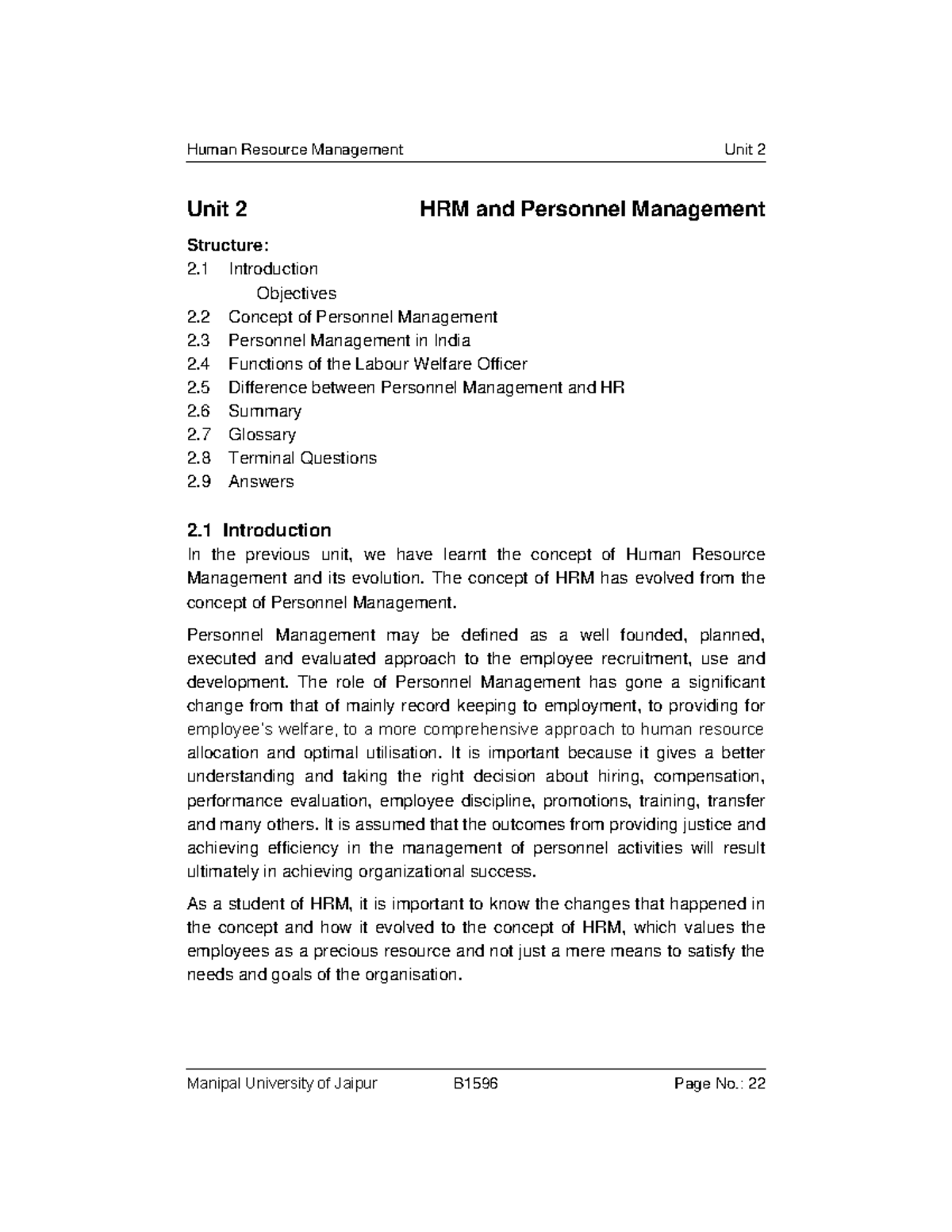 Unit 02 HRM and Personnel Management - Unit 2 HRM and Personnel ...
