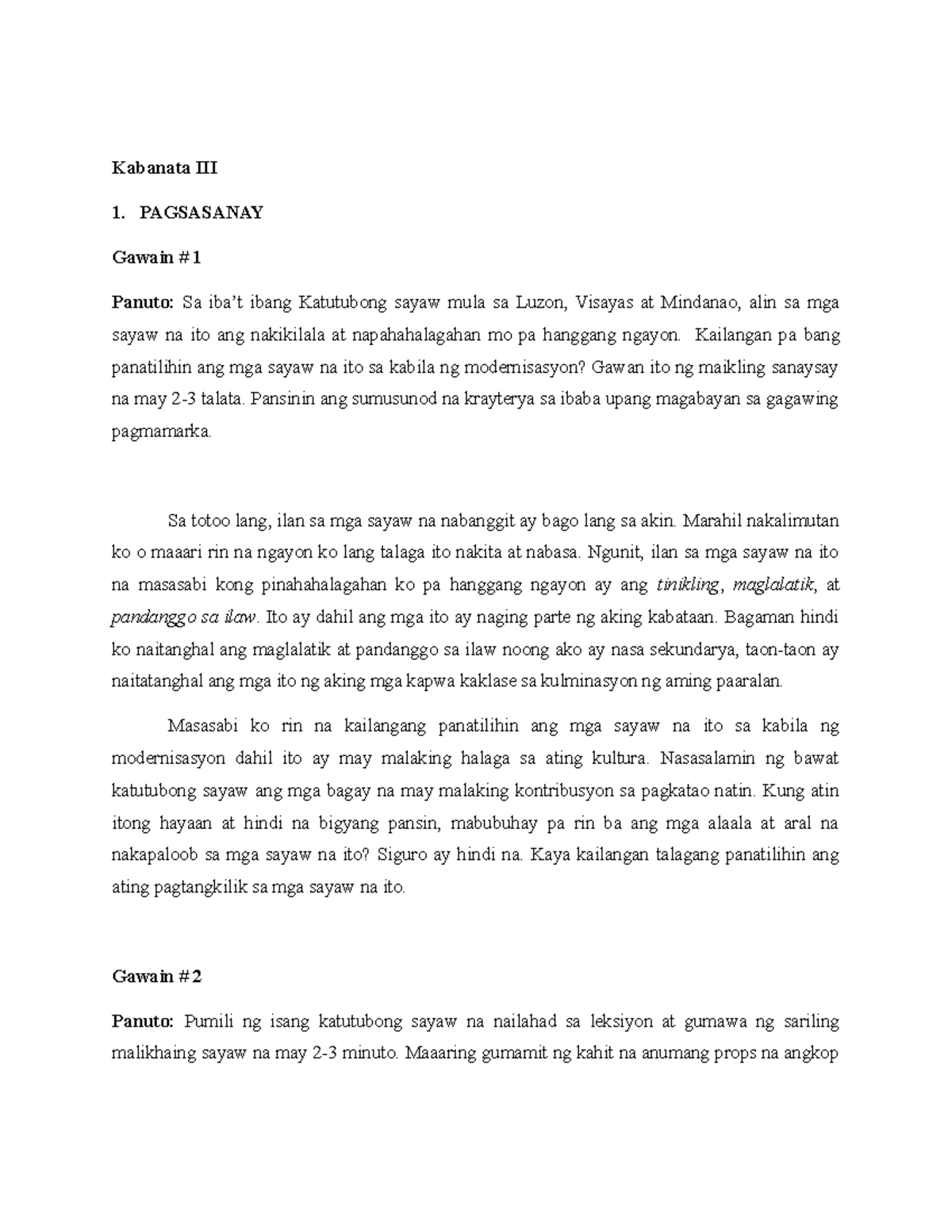 Kulturang Pilipino kabanata four - General Psychology - Studocu