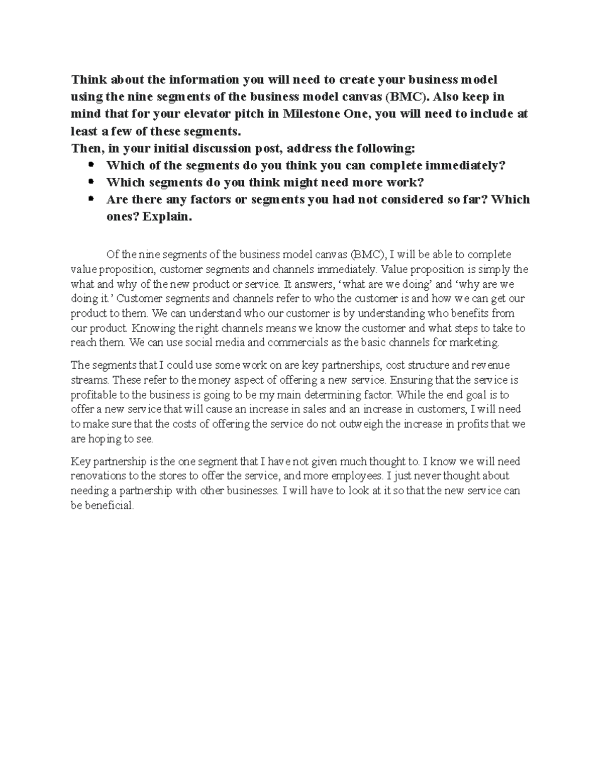 BUS 400 3-1 - Module 3 assingment 1 - Think about the information you ...