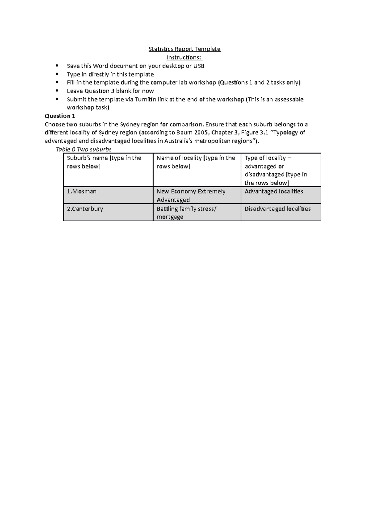 Statistics Report Template 2019 Mosman - Statistics Report Template ...