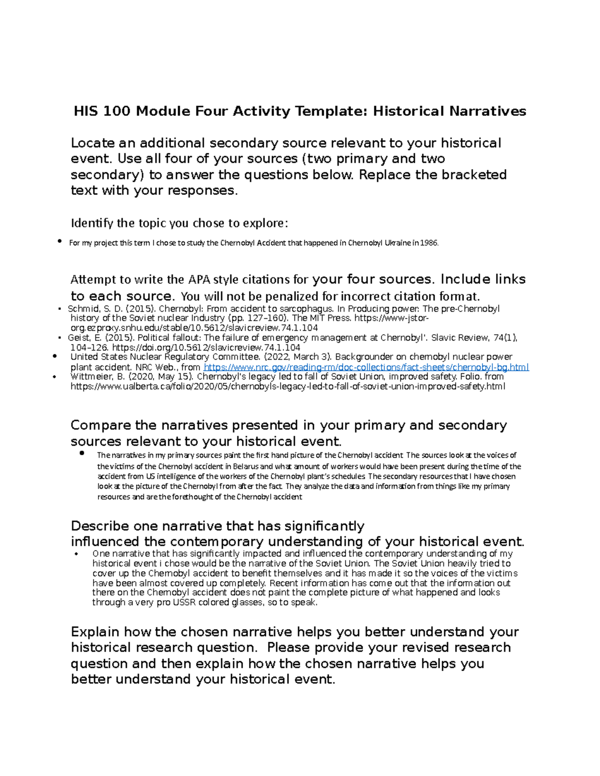 Perspectives in History MODULE 4-3 RECEIVED GRADE: A FULL POINTS 100 ...