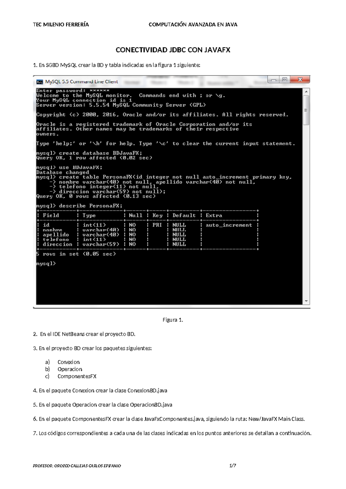 Conectividad Jdbc Con Javafx Conectividad Jdbc Con Javafx 1 En Sgbd Mysql Crear La Bd Y Tabla