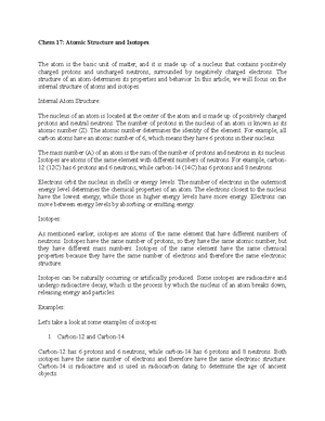 Chem 17 - Electron Configuration and Orbitals - CHEM 17: Electron ...