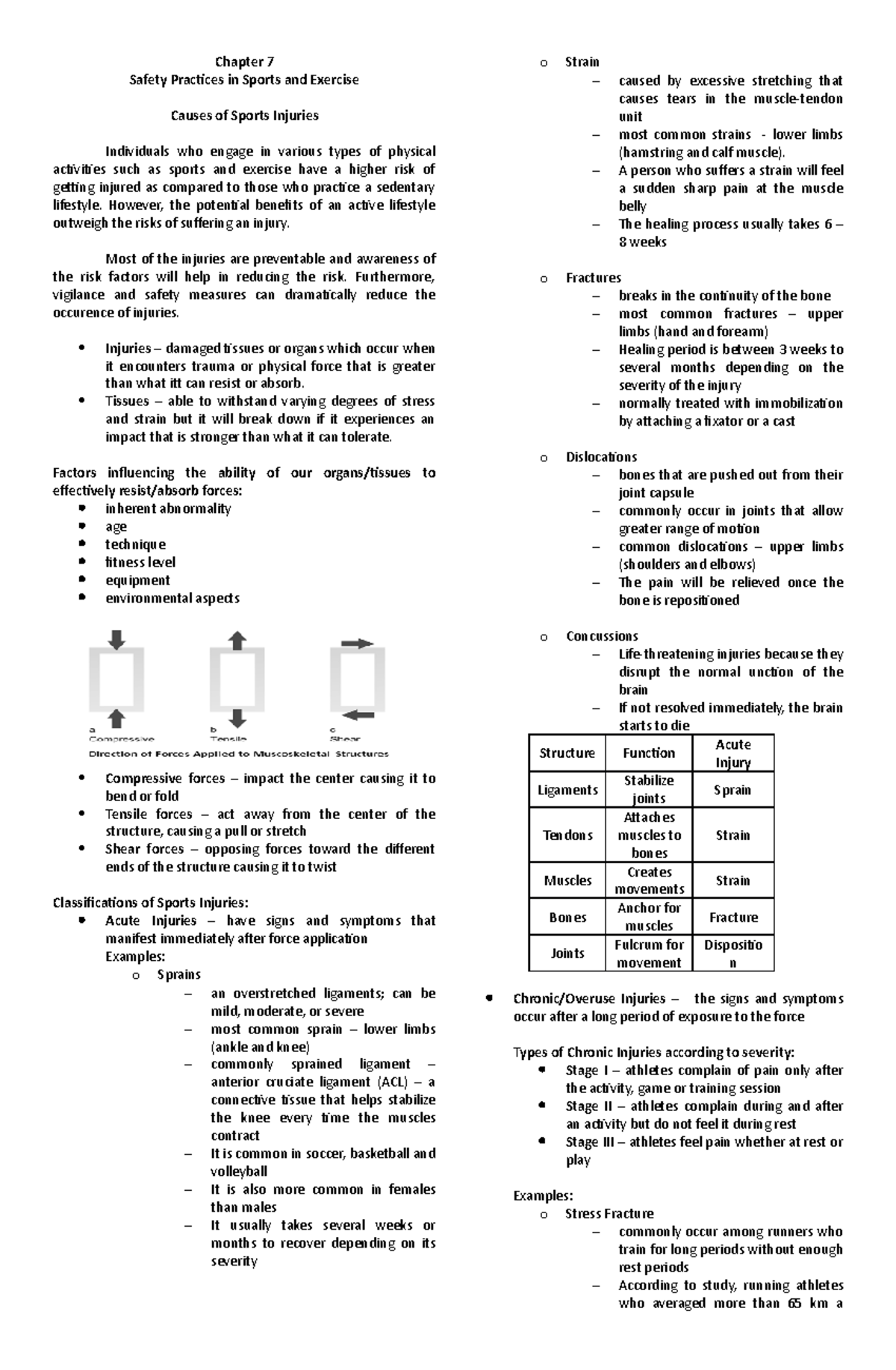 Safety Practices in Sports and Exercise - Chapter 7 Safety Practices in ...