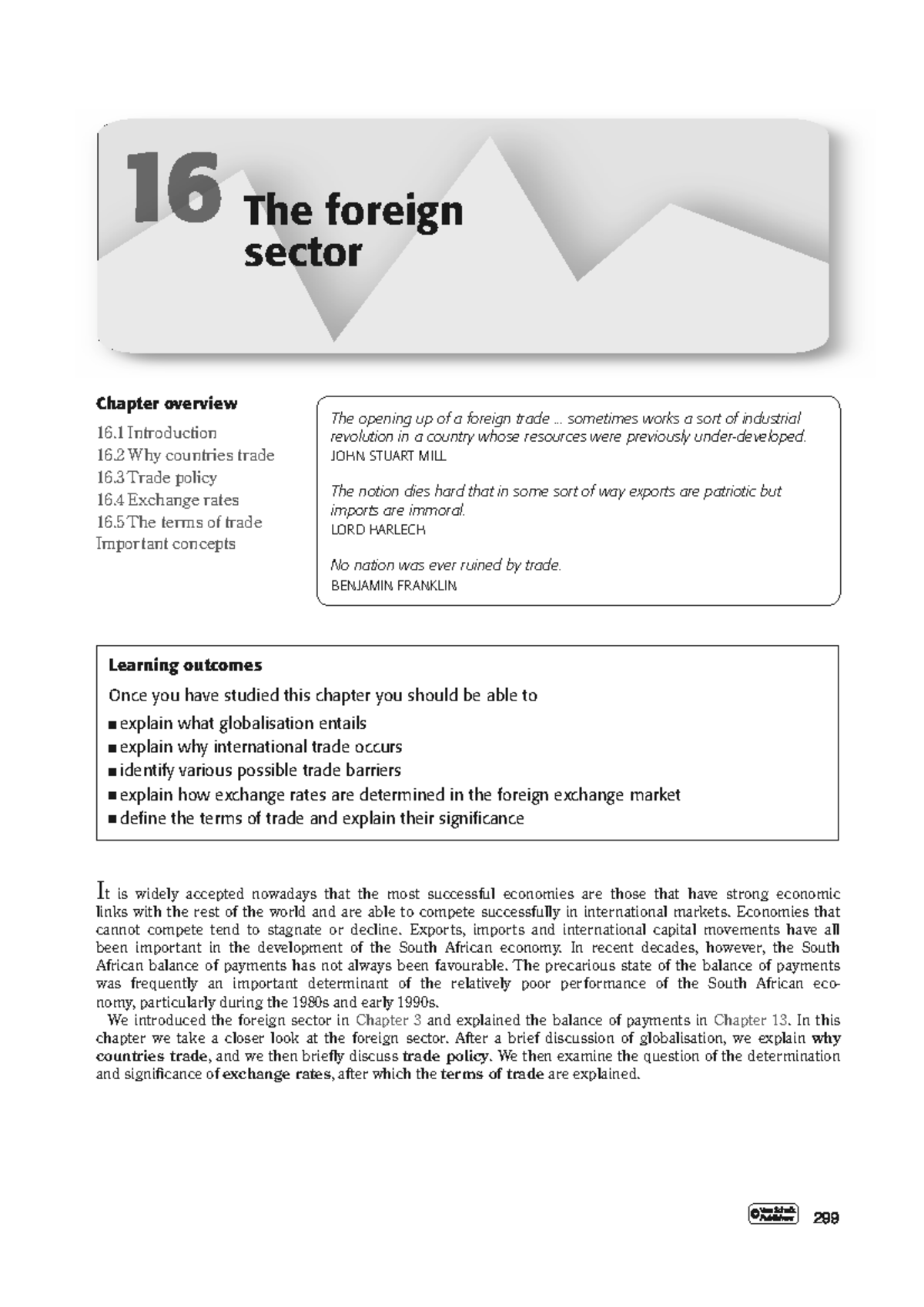 The foreign sector - 6 The foreign sector It is widely accepted ...