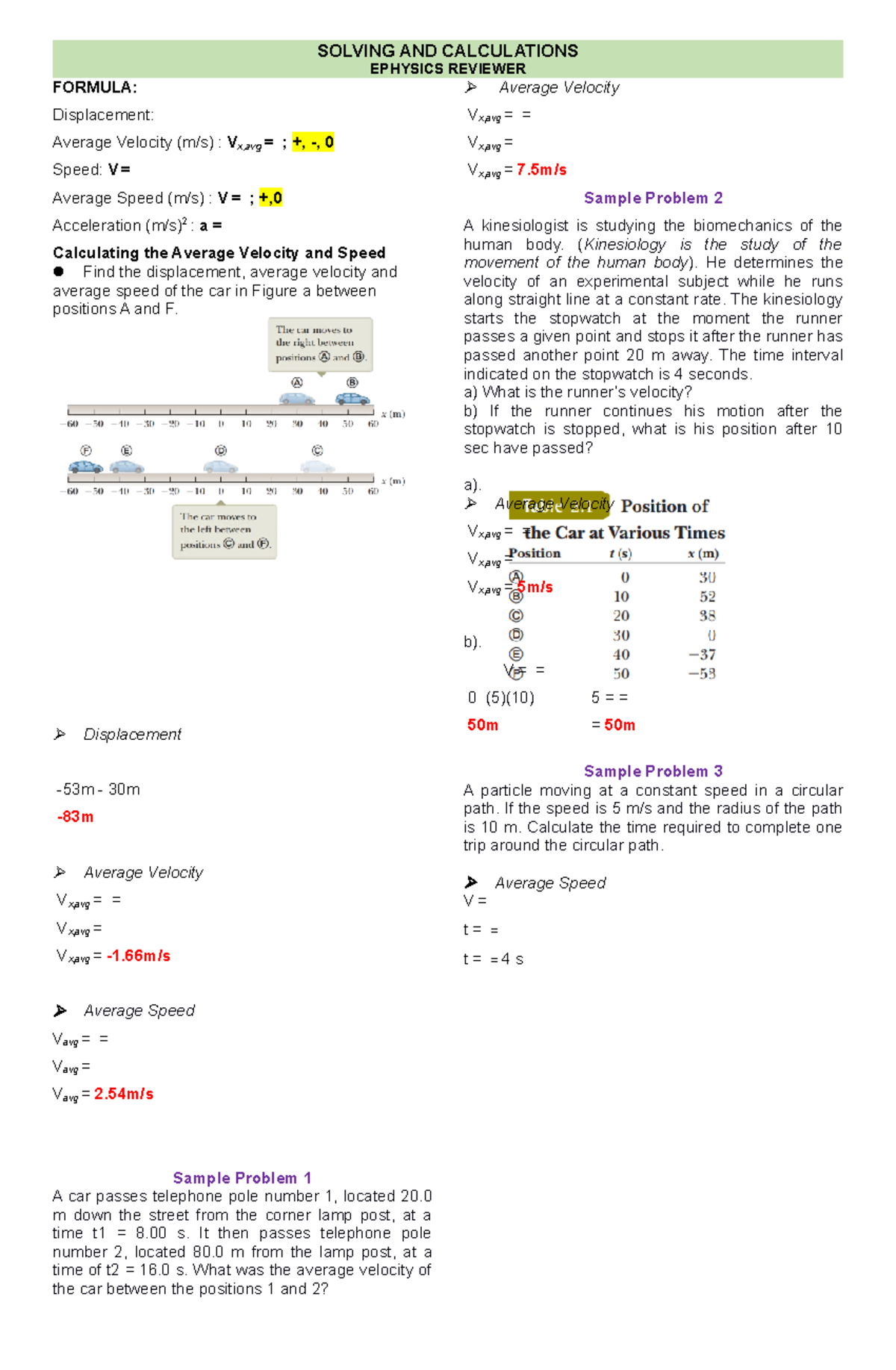 Formula for Engineering Physics - SOLVING AND CALCULATIONS EPHYSICS ...