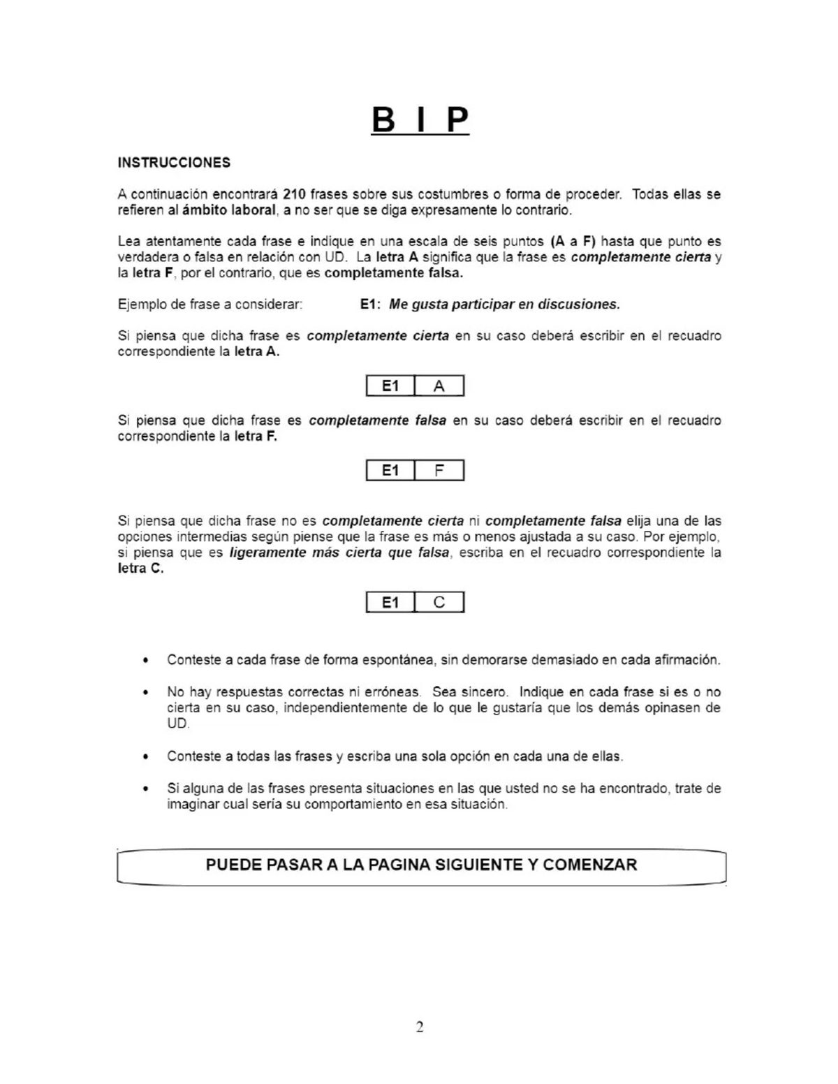 Cuadernillo - BIP - Psicologia - Studocu