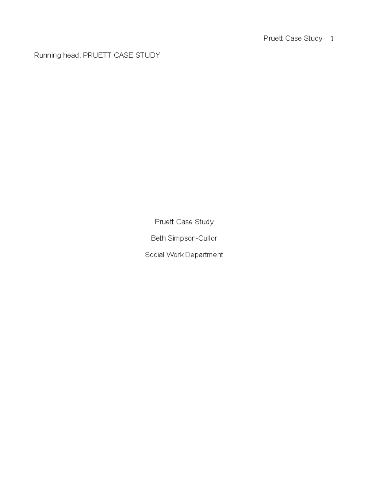 Simpson-Cullor Case Study Part A 01292008 a - Running head: PRUETT CASE ...