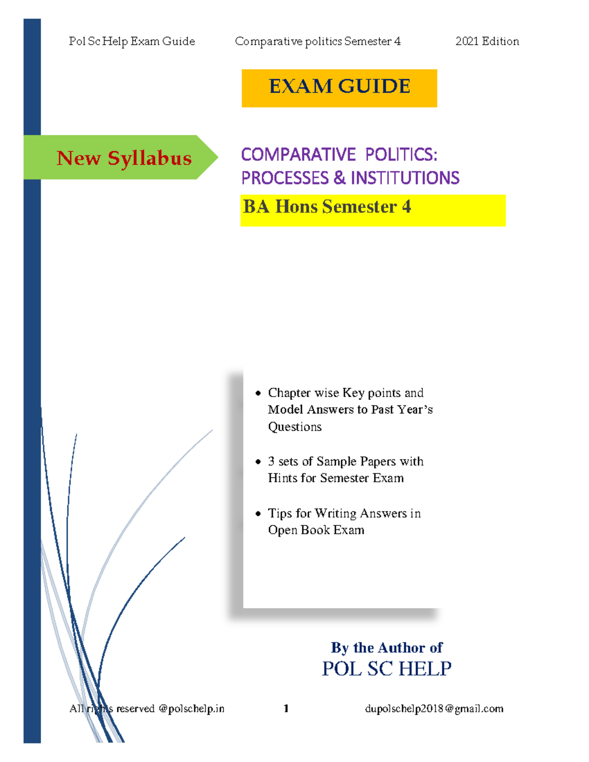 Comparative politics exam guide 4th sem April 21 final - New Syllabus ...