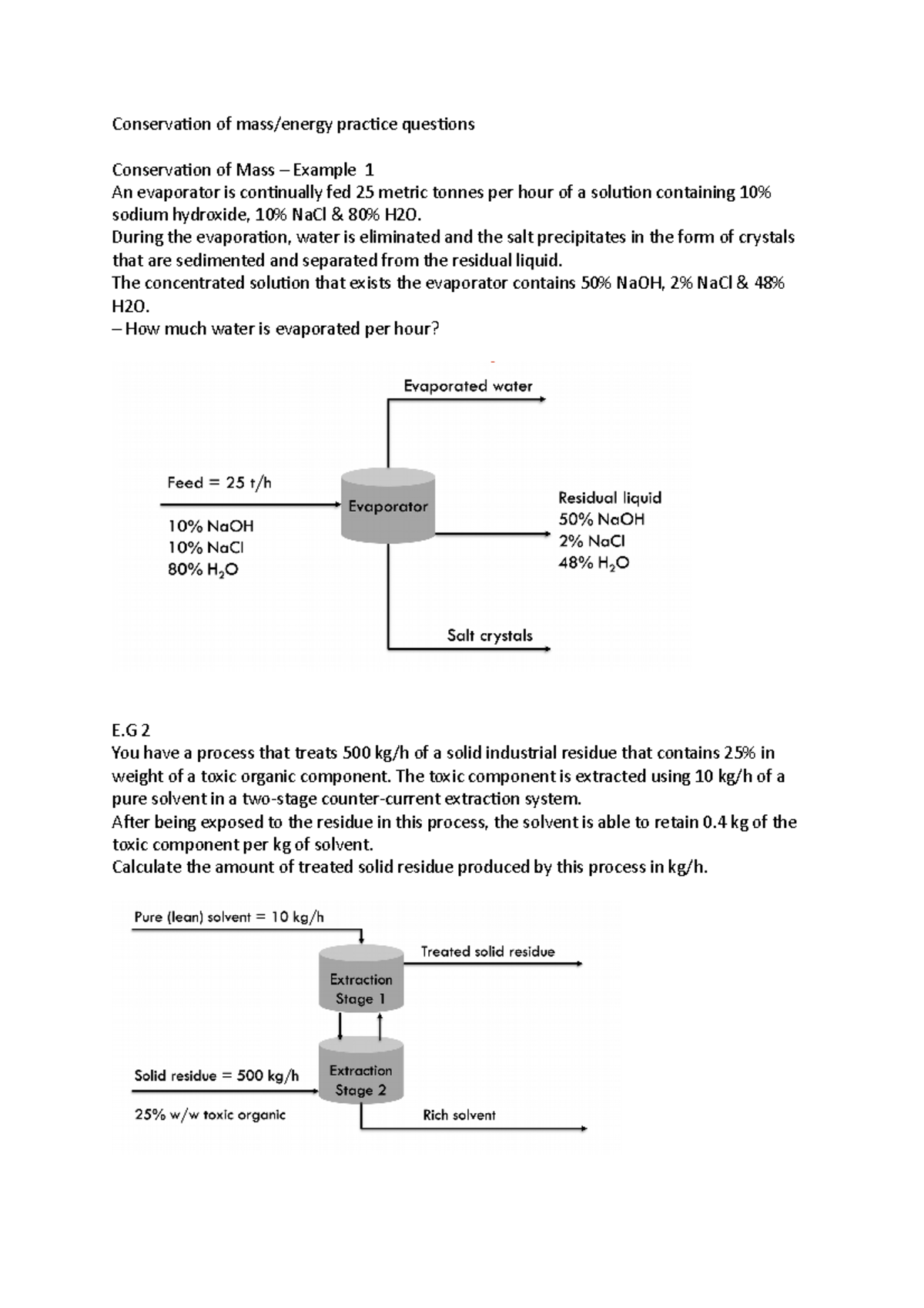Conservation of mass practice q's - Conservation of mass/energy ...