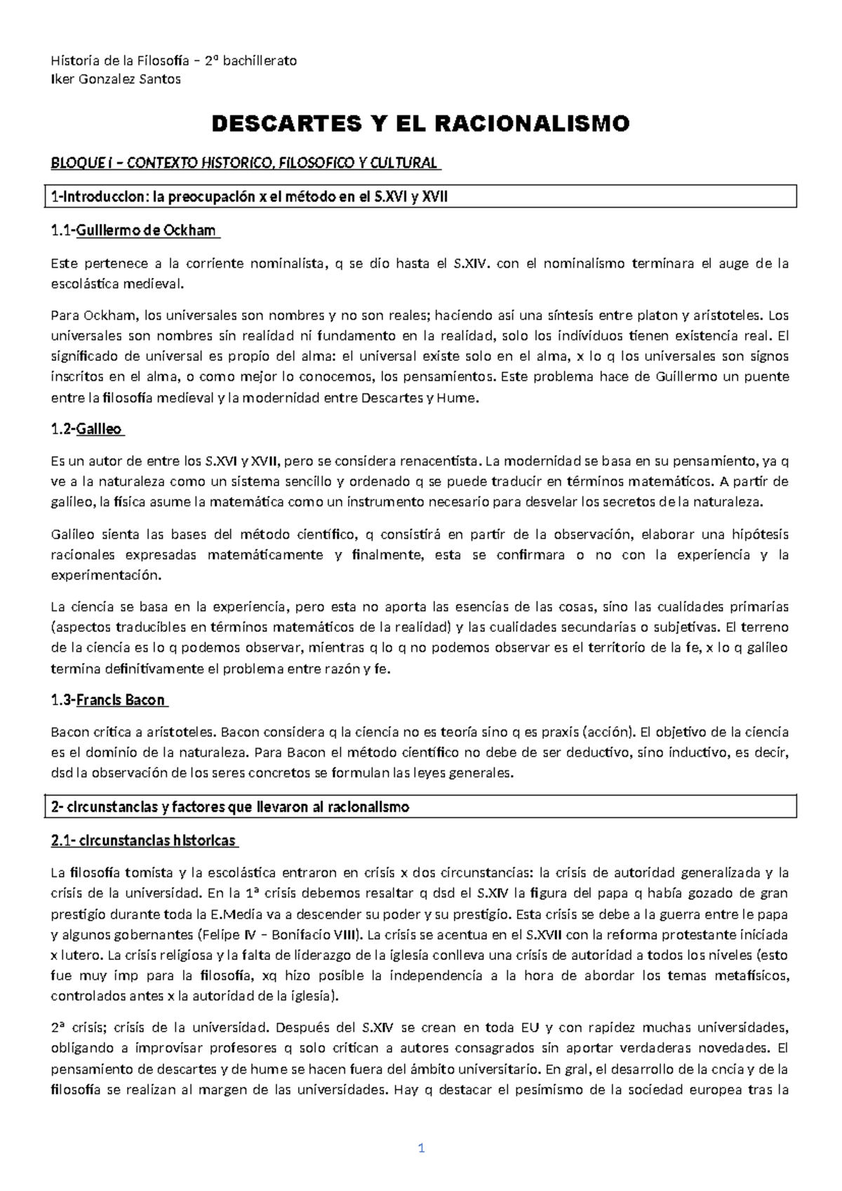 Descartes 2º bach - Resumenes para la EVAU 2025 (falta temario ...